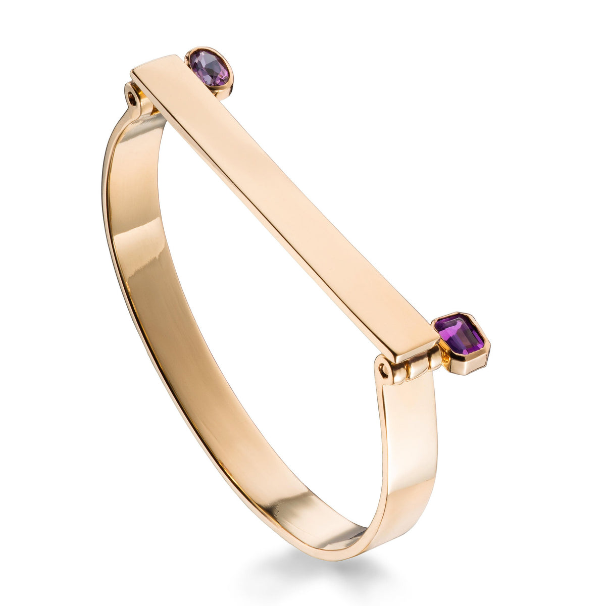 Double Screw Bangle in Yellow Gold – Leslie Paige Jewelry